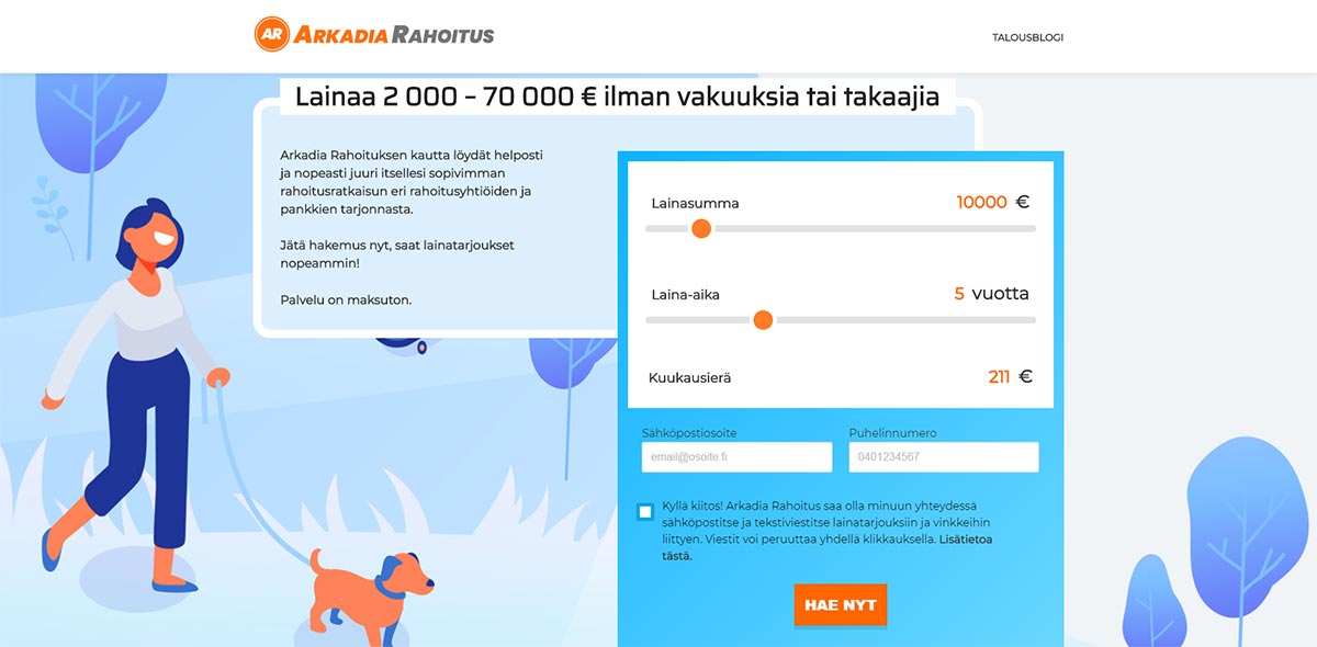 Arkadia Rahoitus - Katso kokemukset ja arvostelut - Top5Credits