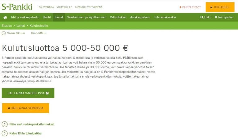 S-Pankki - Katso kokemukset ja arvostelut - Top5Credits