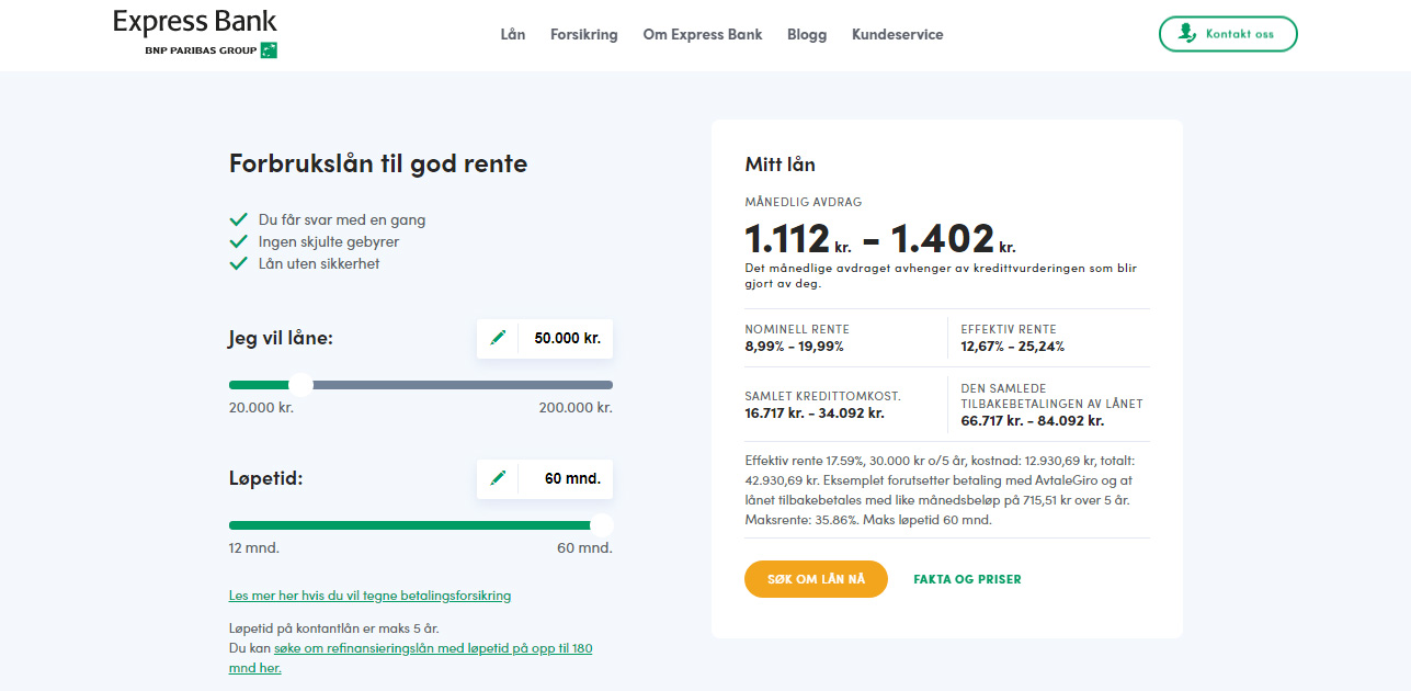 Express Bank - Se våre erfaringer og anmeldelser - Top5Credits